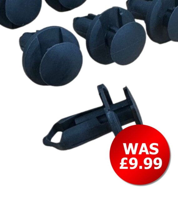 50 Black Trim Panel Clips - Vehicle Accessories Ltd